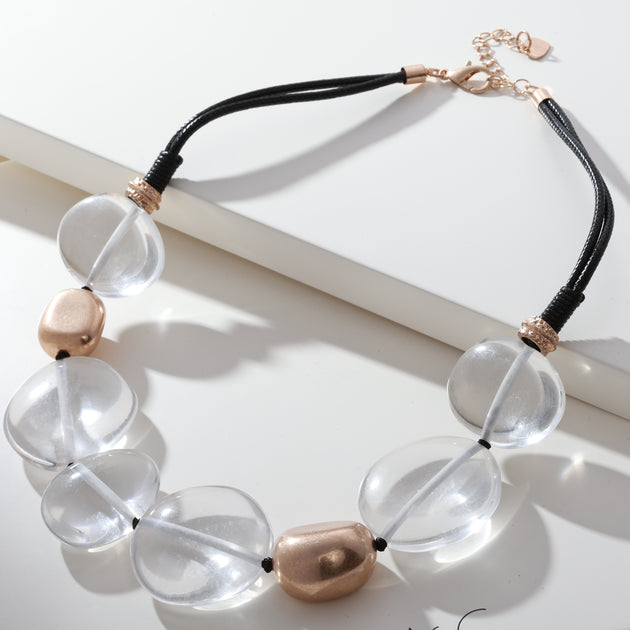 Necklace Clear Multi Bead – Watch Us Women Oakville
