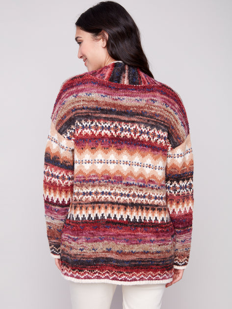 Jacquard Cardigan – Watch Us Women Oakville