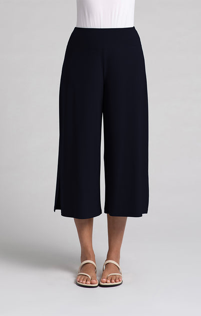 Side Slit Wide Capris – Watch Us Women Oakville