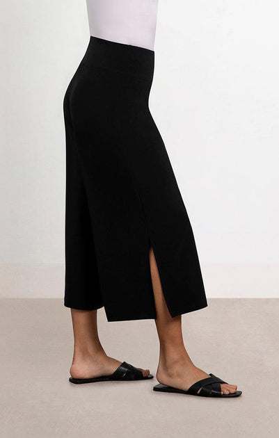 sym capris-Side Slit Wide Capris-Watch Us Women Oakville
